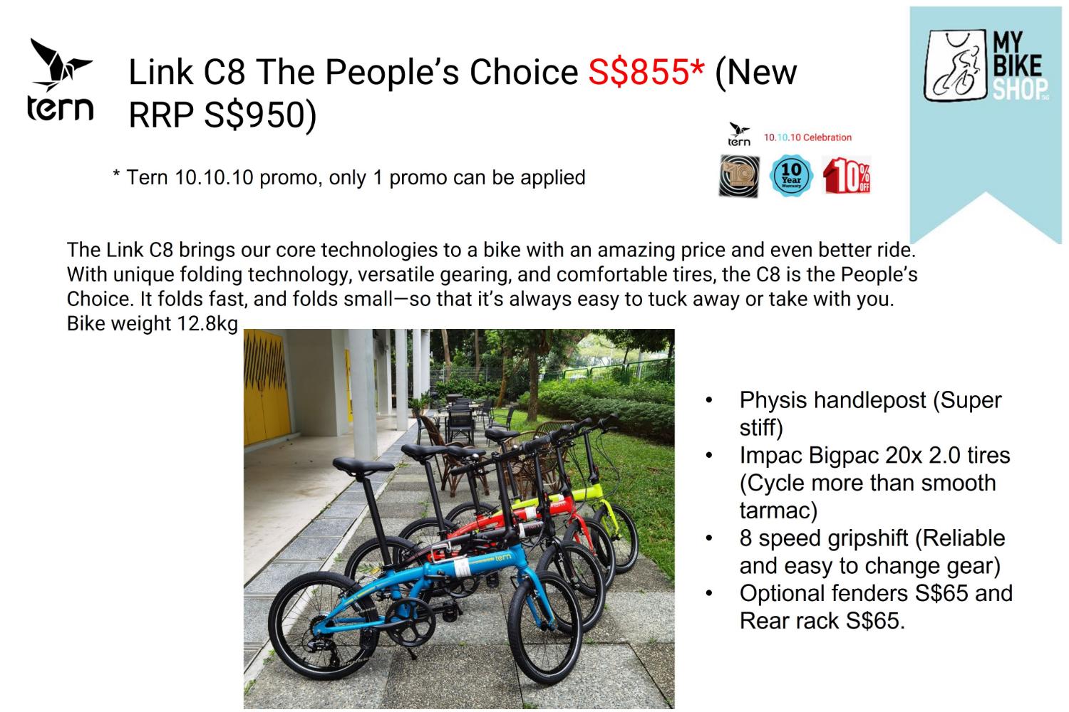 Folding bikes between S$700 – S$1400 – MY BIKE SHOP